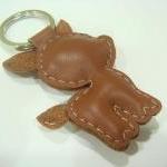Fawn Leather Keychain ( Brown ) on Luulla