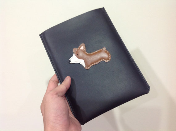 Nana The Corgi Ipad Mini Leather Case ( Black ) on Luulla
