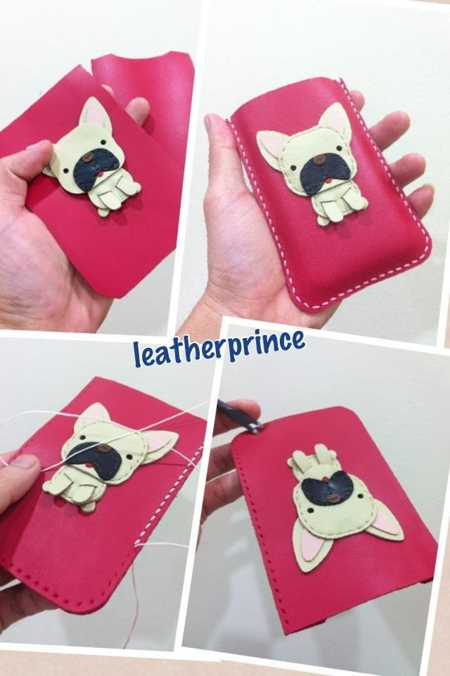 French Bull Dog Iphone Leather Case With Bumper Case Size ( Red / Light ...